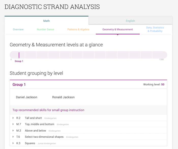The IXL Real-Time Diagnostic