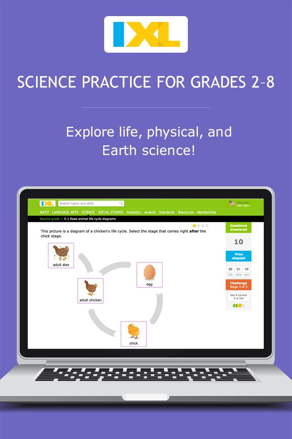IXL | Read animal life cycle diagrams | Grade 1 science