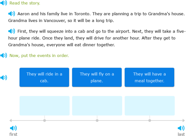 IXL | Order events in a story | Grade 2 English language arts
