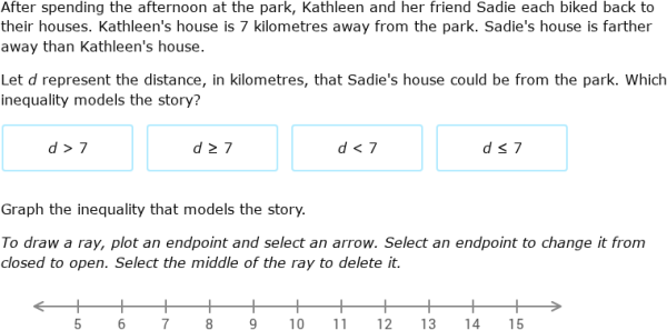 IXL | Write and graph inequalities: word problems | Grade 8 math