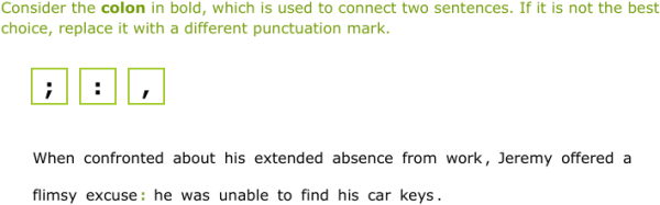 IXL | Join sentences with semicolons, colons and commas | Grade 11 ...