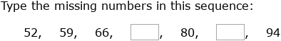 IXL | Complete an arithmetic number sequence | Grade 6 math