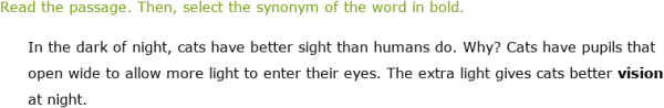 IXL | Determine the meaning of words using synonyms in context | Grade ...