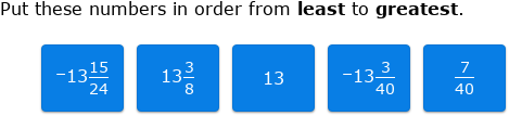 IXL | Put rational numbers in order | Grade 7 math