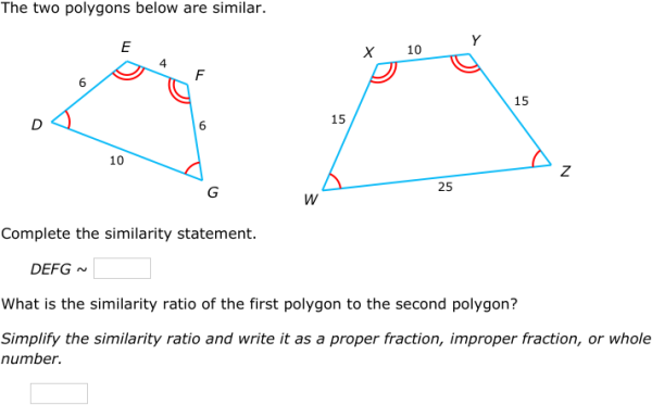 IXL | Similarity statements | Grade 10 math