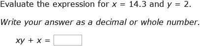 IXL | Evaluate variable expressions involving rational numbers | Grade ...