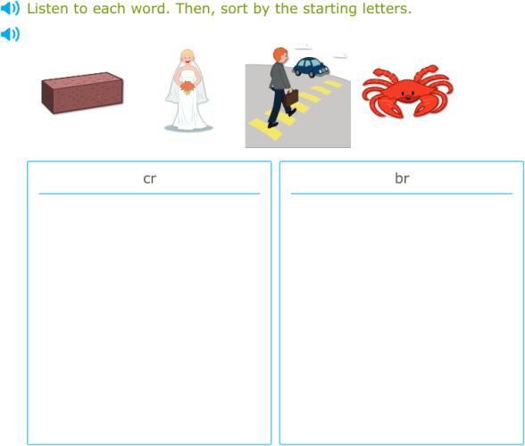 IXL | Sort by initial consonant blend or digraph | Grade 1 English ...