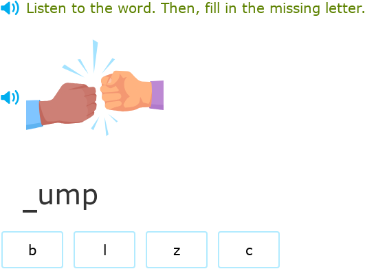 IXL | Complete the short u word | Grade 1 English language arts