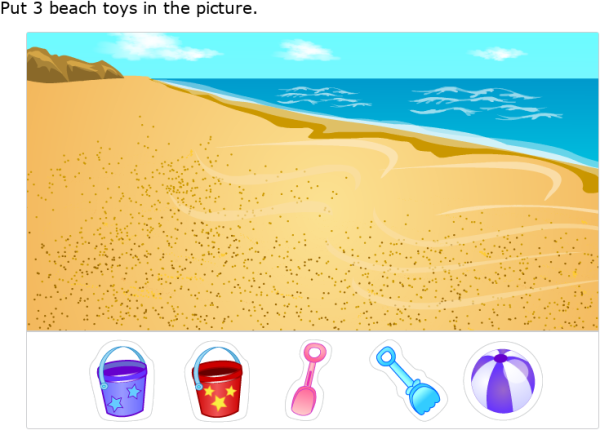 IXL | Count using stickers - up to 3 | Kindergarten math