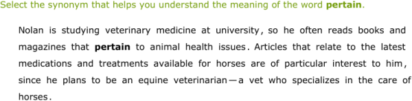 IXL | Determine the meaning of words using synonyms in context | Grade ...