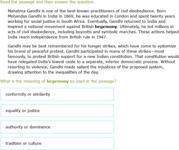 IXL | Use context to identify the meaning of a word | Grade 12 English ...