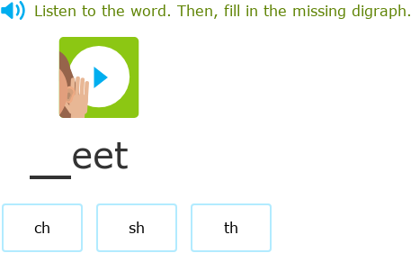 IXL | Complete the word with the correct digraph: ch, sh, th | Grade 2 ...