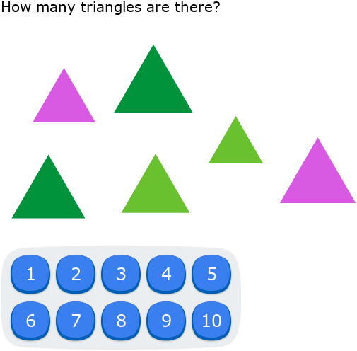 IXL | Count shapes - up to 10 | Jr. kindergarten math