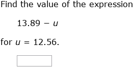 IXL | Evaluate variable expressions with decimals | Grade 6 math
