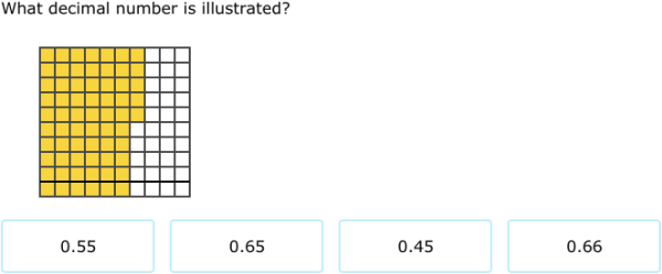IXL | What decimal number is illustrated? | Grade 3 math