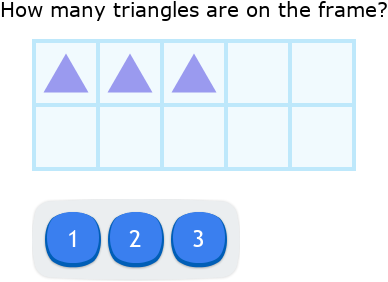 IXL | Count on ten frames - up to 3 | Jr. kindergarten math