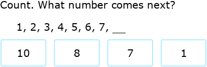 IXL | What number comes next? - up to 10 | Kindergarten math