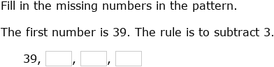 IXL | Use a rule to complete a number sequence | Grade 5 math