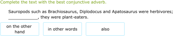 IXL | Transitions with conjunctive adverbs | Grade 9 English language arts
