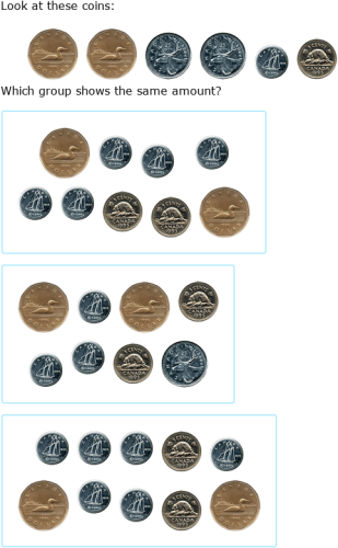 IXL | Equivalent amounts of money | Grade 2 math