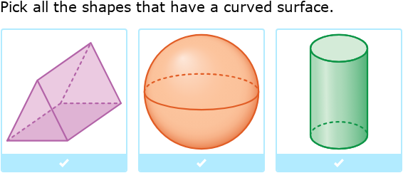 IXL | Describe three-dimensional shapes | Kindergarten math