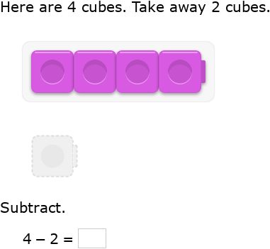 IXL | Subtract with cubes - numbers up to 5 | Kindergarten math