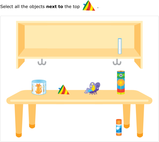 IXL | Beside and next to | Kindergarten math
