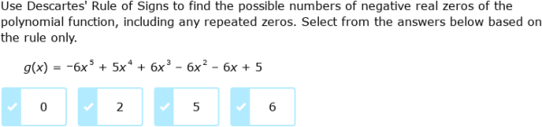 IXL | Descartes' Rule of Signs | Grade 12 math