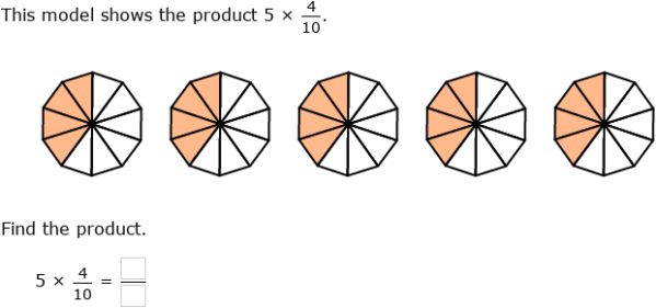 IXL | Multiply fractions by whole numbers using models: complete the ...