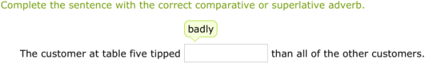 IXL | Well, better, best, badly, worse and worst | Grade 6 English ...
