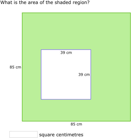 IXL | Area between two rectangles | Grade 6 math