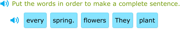 IXL | Unscramble the words to make a complete sentence | Grade 1 ...