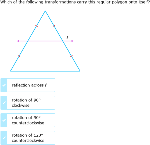 IXL | Transformations that carry a polygon onto itself | Grade 10 math