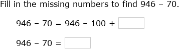 IXL | Use compensation to subtract | Grade 5 math