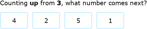 IXL | Count up and down to find the next number - up to 5 ...