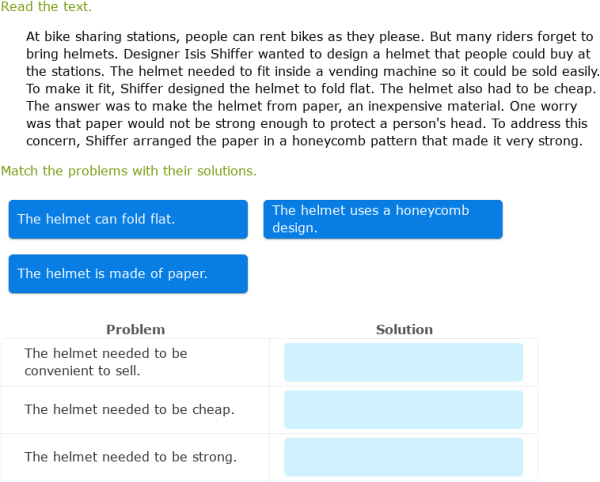 IXL | Match problems with their solutions | Grade 4 English language arts