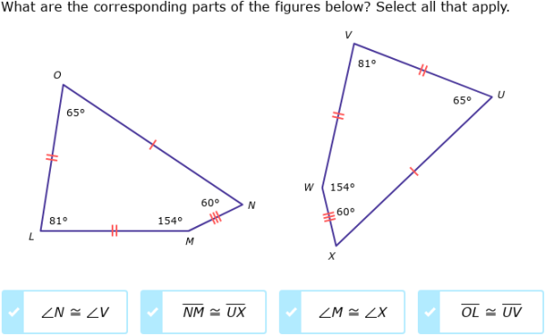 IXL | Congruence statements and corresponding parts | Grade 11 math