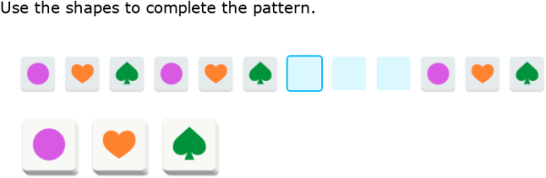 IXL | Complete a pattern | Grade 1 math