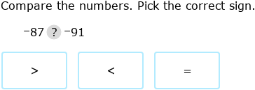IXL | Compare integers | Grade 5 math