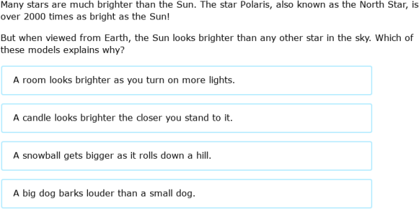 IXL | Brightness of the Sun and other stars | Grade 4 science