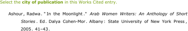 IXL | Recognize the parts of a Works Cited entry (MLA 8th edition ...