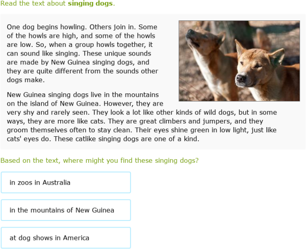 IXL | Read passages about animals | Grade 3 English language arts