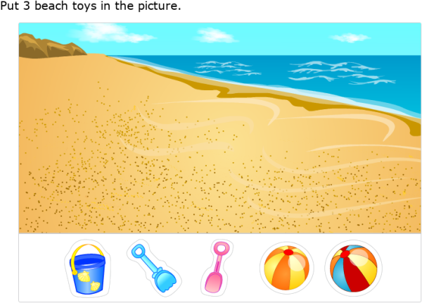 IXL | Count using stickers - up to 5 | Kindergarten math