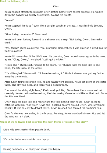 IXL | Determine the themes of short stories | Grade 6 English language arts