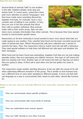IXL | Read about animals | Grade 5 English language arts