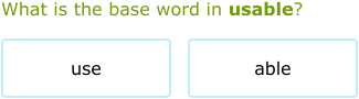 IXL | Identify base words, prefixes and suffixes | Grade 2 English ...