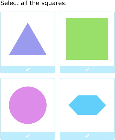 IXL | Select two-dimensional shapes | Kindergarten math