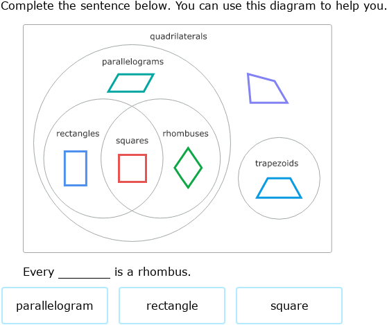 IXL | Describe relationships among quadrilaterals | Grade 5 math