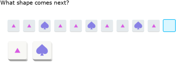 IXL | Find the next shape in a pattern | Kindergarten math