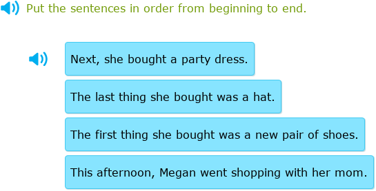 IXL | Put the sentences in order | Grade 2 English language arts